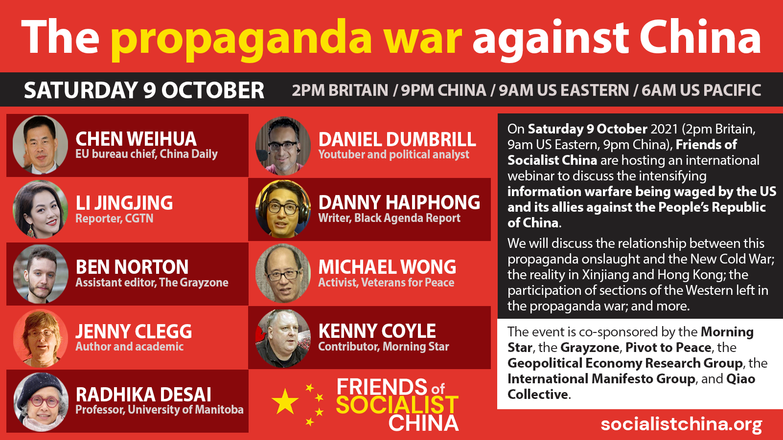 Charles McKelvey summary of the 'Propaganda War against China' webinar ...
